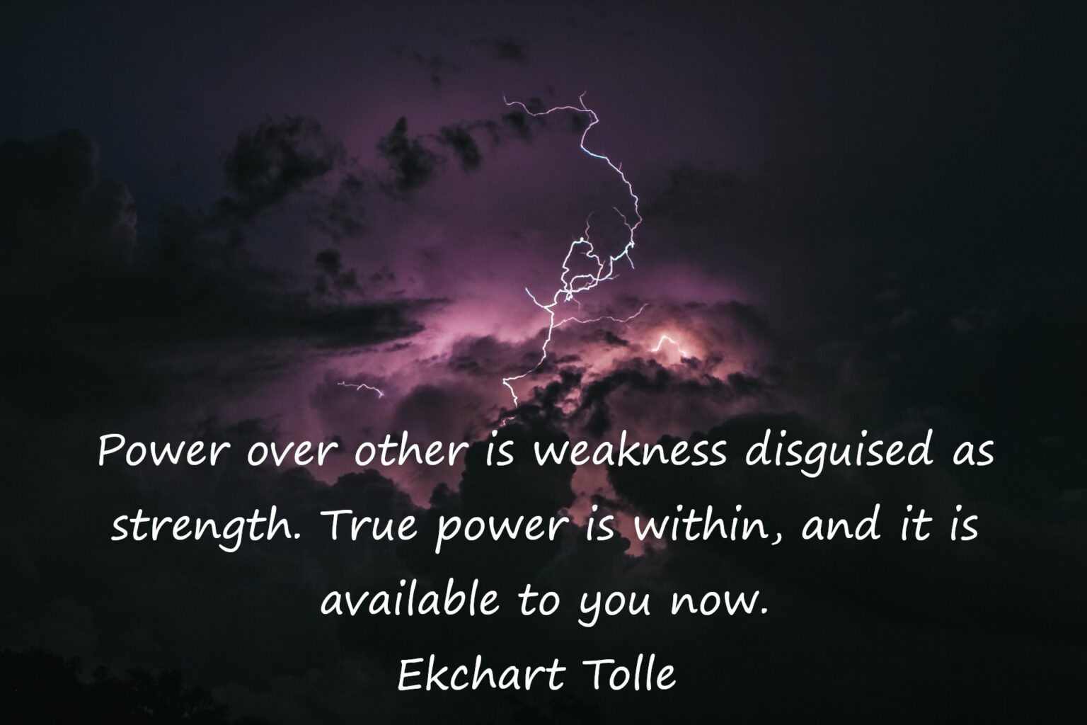 Power over other is weakness disguised as strength. True power is ...